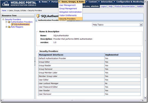 Laird OnDemand: Discussion on WebLogic Security: Authentication Providers, Internal LDAP, JAAS ...